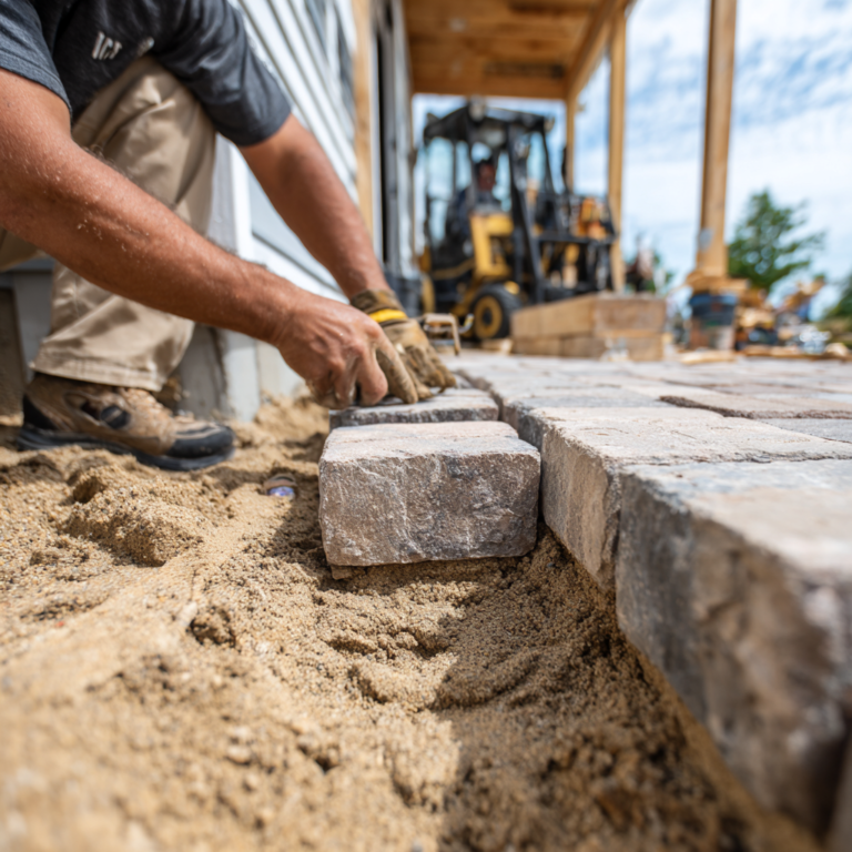 Installing pavers against the house foundation: is it possible?