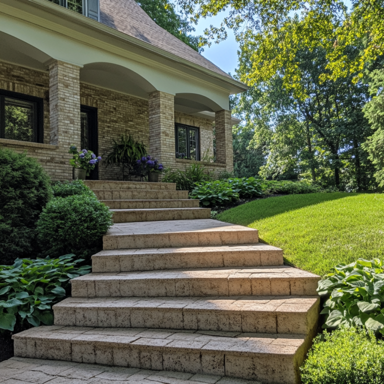 Why you should add paver steps to the front door | JS Brick Pavers