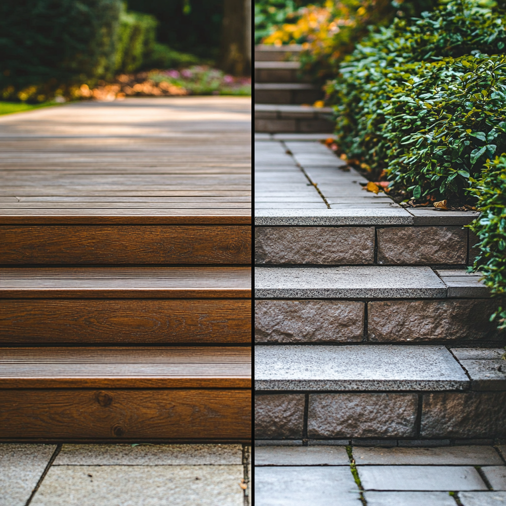 Can I replace wood steps with paver steps? | JS Brick Pavers