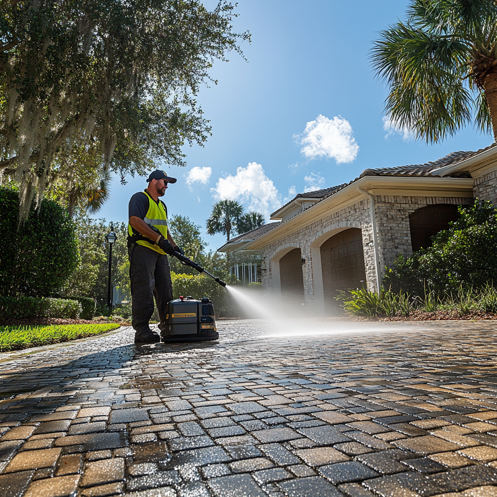 An expert's guide to how to pressure wash a paver driveway