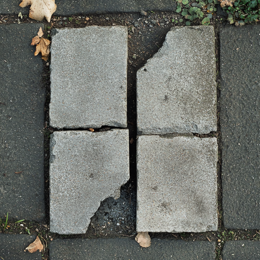 How to break a concrete paver in half (without making a mess)