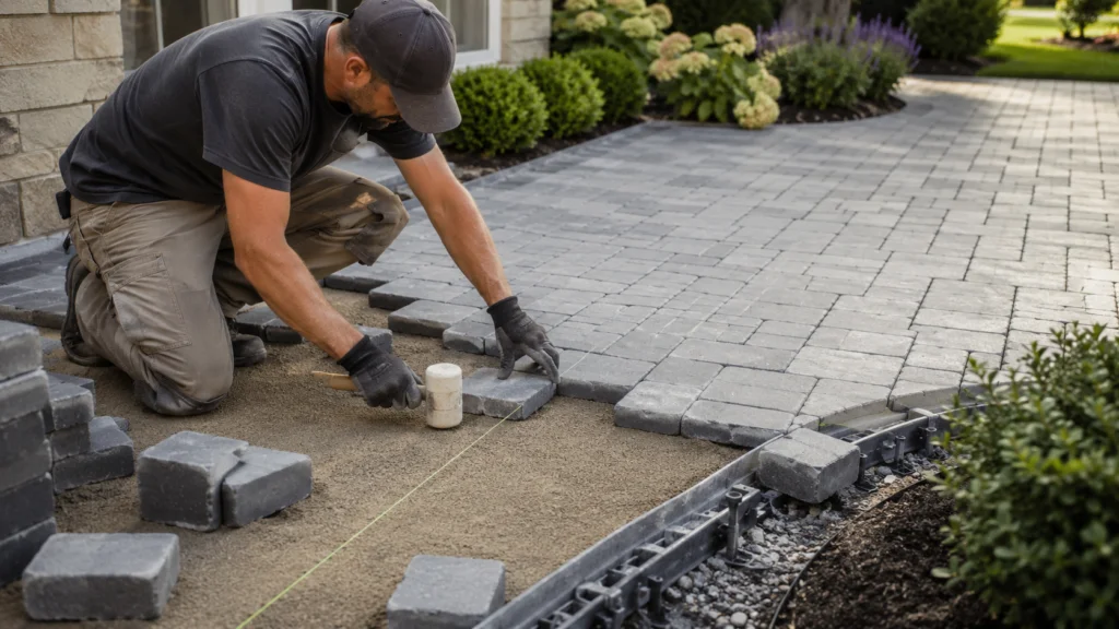 How to lay stone pavers the professional way | JS Brick Pavers